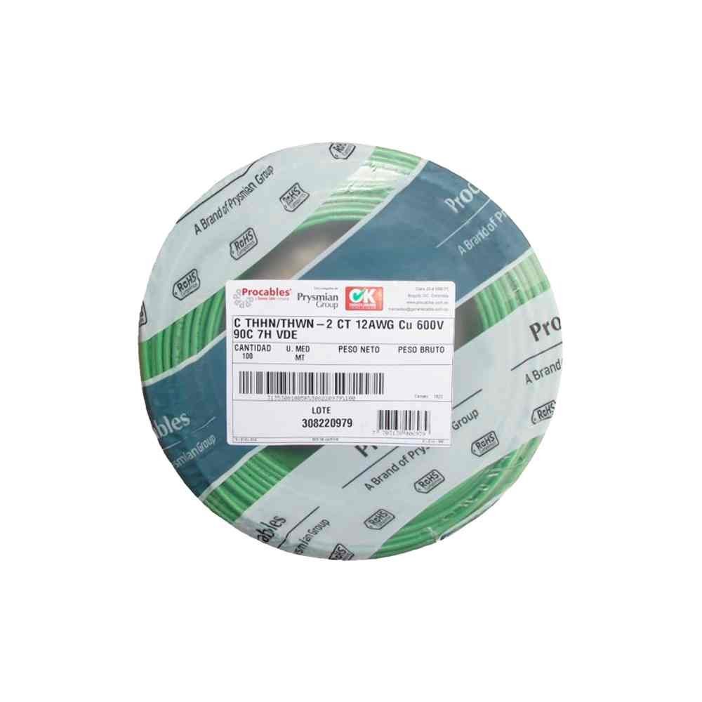 Cable electrico de cobre calibre numero 12 AWG 7 Hilos - Paneles ...